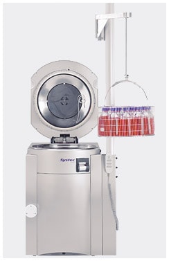 Vertical floor-standing Systec V-Series sterilizers